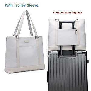 Large Tote Bags for Women 15.6 Inch Laptop Bag Lightweight Canvas Professional Work Briefcase