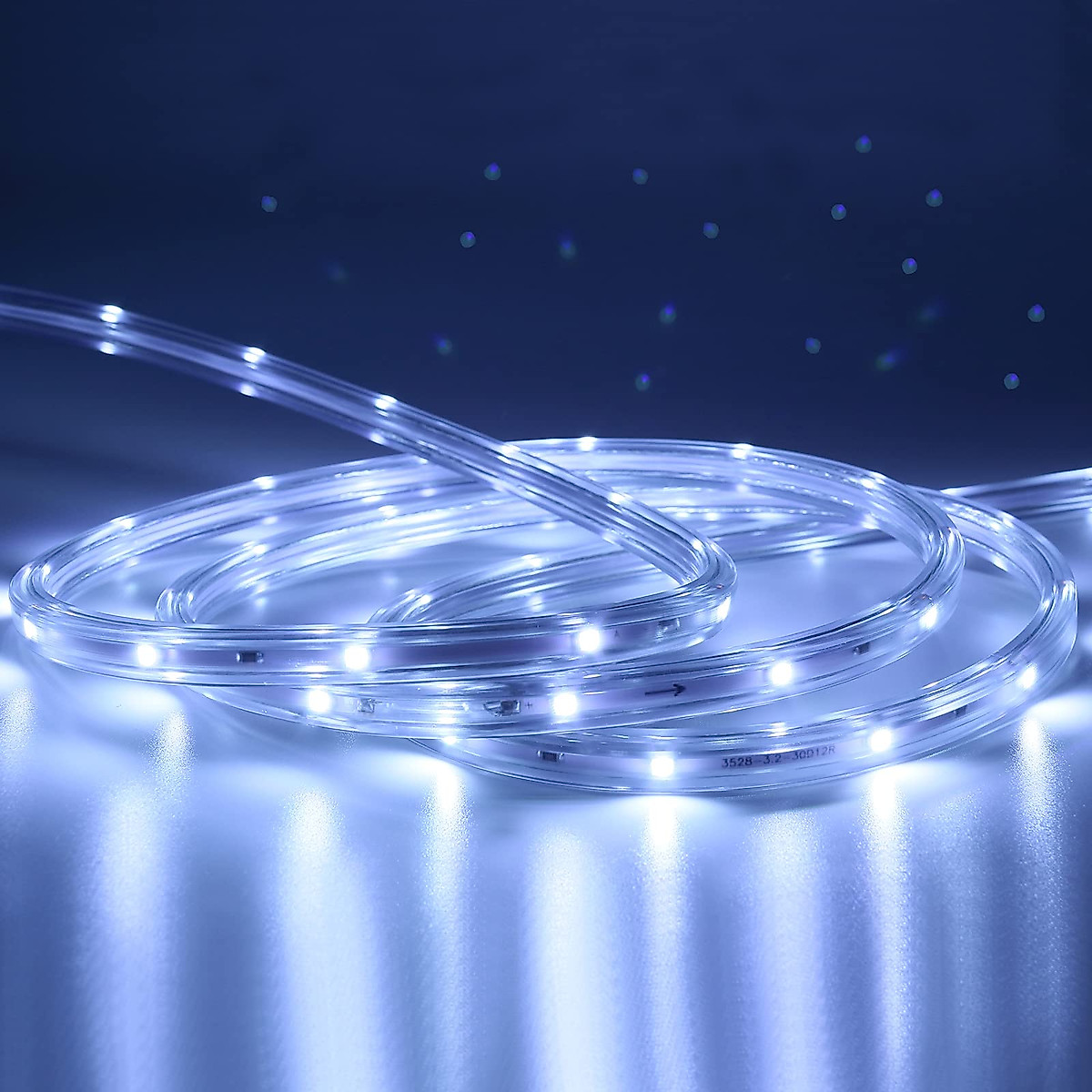 Areful Daylight Rope Lights, 16.4ft Flexible Waterproof LED Strip Light, Nature White, Indoor Outdoor Decorative Lighting for Home Christmas Holiday Garden Patio Party