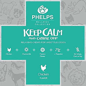 Phelps Wellness Collection Keep Calm & Canine On and Gut Check Digestive & Gut Health Dog Treats Variety Pack 4.5 oz
