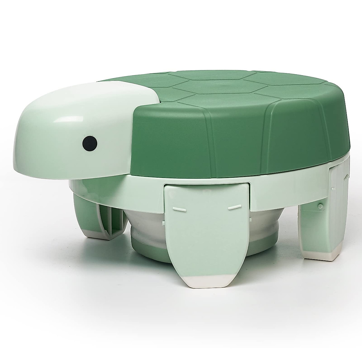 EASICOZI 4 in-1 Potty Training Toilet, Portable Potty Training Seat for Toddler Travel, Foldable Baby Travel Potty with 20 Disposable Potty Liners Carry Bags (Green)