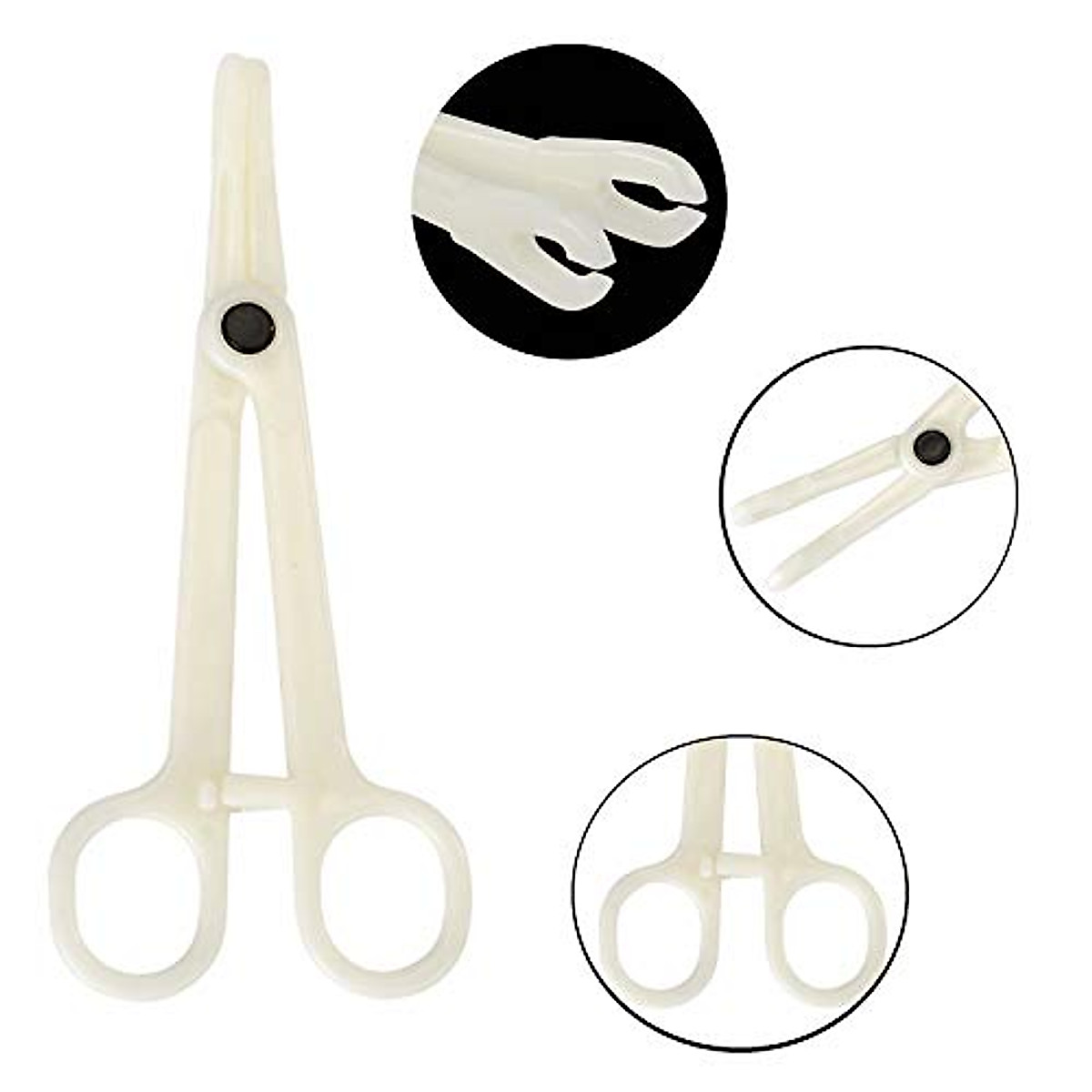 Disposable Piercing Clamps Set,10pcs Disposable Slotted Navel Forceps Clamp Triangle Open Plier Ear Nose Piercing Tools