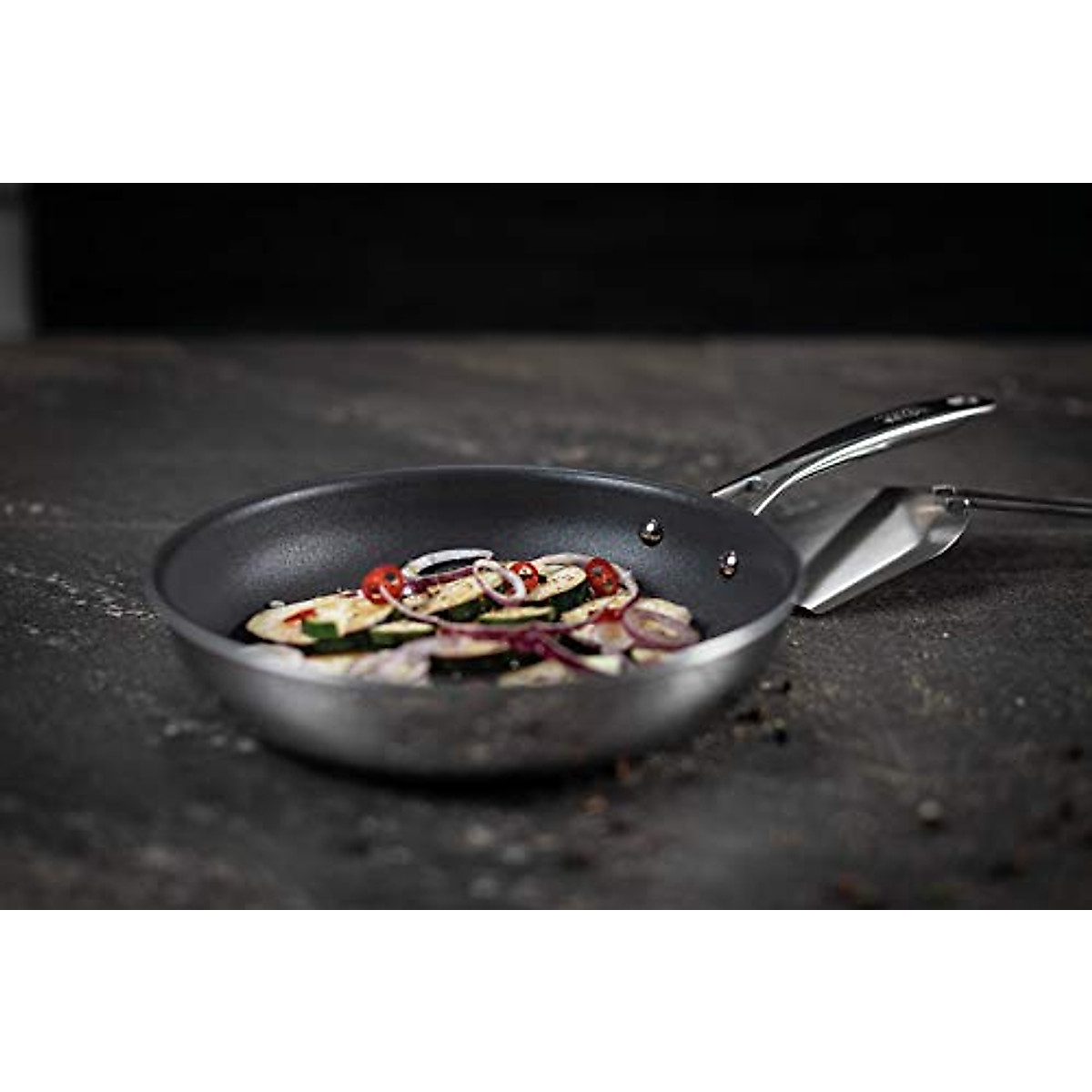 KUHN RIKON Peak Oven-Safe Non-Stick Induction Frying Pan, 8 inch/20 cm, Silver