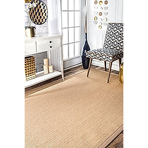 nuLOOM Orsay Machine Woven Sisal Area Rug, 8' x 10', Beige