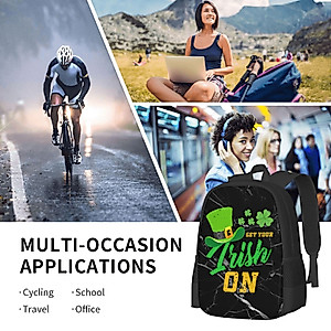 RUNAUP-St-Patricks-Day-Backpack, Lightweight Backpack Classical Casual Daypack For Women Men