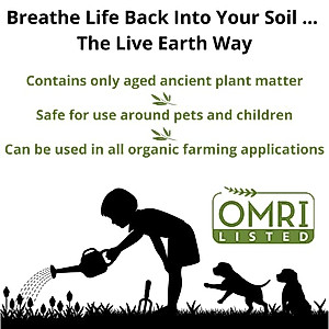 Live Earth Products Organic Soil Conditioner Granules - All Natural Humate Product with Humic Acid and Fulvic Acid for Lawn, Vegetable Garden, Trees, Shrubs, and Flowers - 15 lbs, (Three 5-Pound Bags)