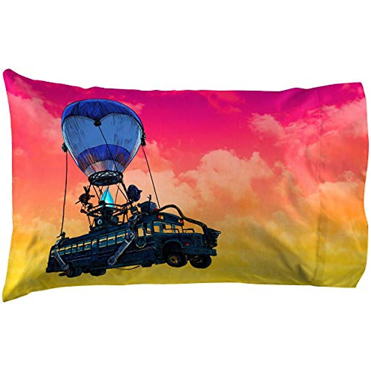 Jay Franco Fortnite Bus Loading Screen 1 Single Reversible Pillowcase - Double-Sided Super Soft Bedding