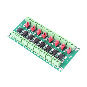 NOYITO PC817 8-Channel Optocoupler Isolation Board Voltage Converter Adapter Module 3.6-30V Driver Photoelectric Isolated Module