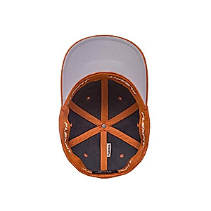 Flexfit Men's Athletic Baseball Fitted Cap, Orange, Small-Medium