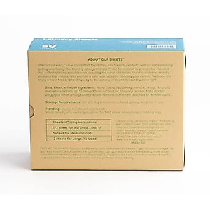 Sheets Laundry Club - As Seen on Shark Tank - Laundry Detergent - (Up to 100 Loads) 50 Laundry Sheets - Unscented - No Plastic Jug - New Liquid-Less Technology - Lightweight - Easy To Use -