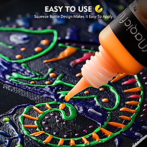 Magicfly Glow in The Dark Paint, 10 Extra Bright Colors(20 ml/0.7 oz) Glow Paint, Long-Lasting Self-Luminous Glow in The Dark Acrylic Paint for Artwork, DIY Projects, Perfect for Halloween Christmas Easter Decorations