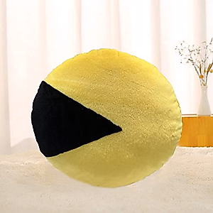 13" Pacman Plush Pillow, Pacman Cushion Decorative Throw Pillows, for Sofa Couch Home Office Bed Car (Yellow) …