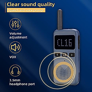 Retevis RB19 Walkie-Talkie, Hands Free Portable Rechargeable Two Way Radio 6 Pack with 6 Way Multi Charger, 1650mAh Battery, LCD Display, 2 Way Walkie Talkies for Adults Office School Dental