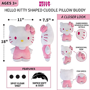 Franco Kids Bedding Super Soft Plush,Polyester Cuddle Pillow Buddy, One Size, Hello Kitty