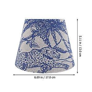 Beaupretty Lamp Shades Clip on Lamp Shade Small Lamp Shade Embroidery Fabric Lamp Cover Tabletop Drum Lampshade for Floor Table Lamp Blue Floor Lamp Shade Replacement Small Lamp Shades