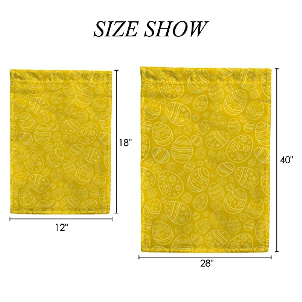 My Little Nest Seasonal Garden Flag Easter Yellow Cute Eggs Vertical Garden Flags Double Sided for Home Farmhouse Yard Holiday Flag Outdoor Decoration Banner 12"x18"