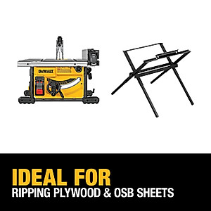 DEWALT Portable Table Saw with Stand, 8-1/4 inch, up to 48-Degree Angle Cuts (DWE7485WS)