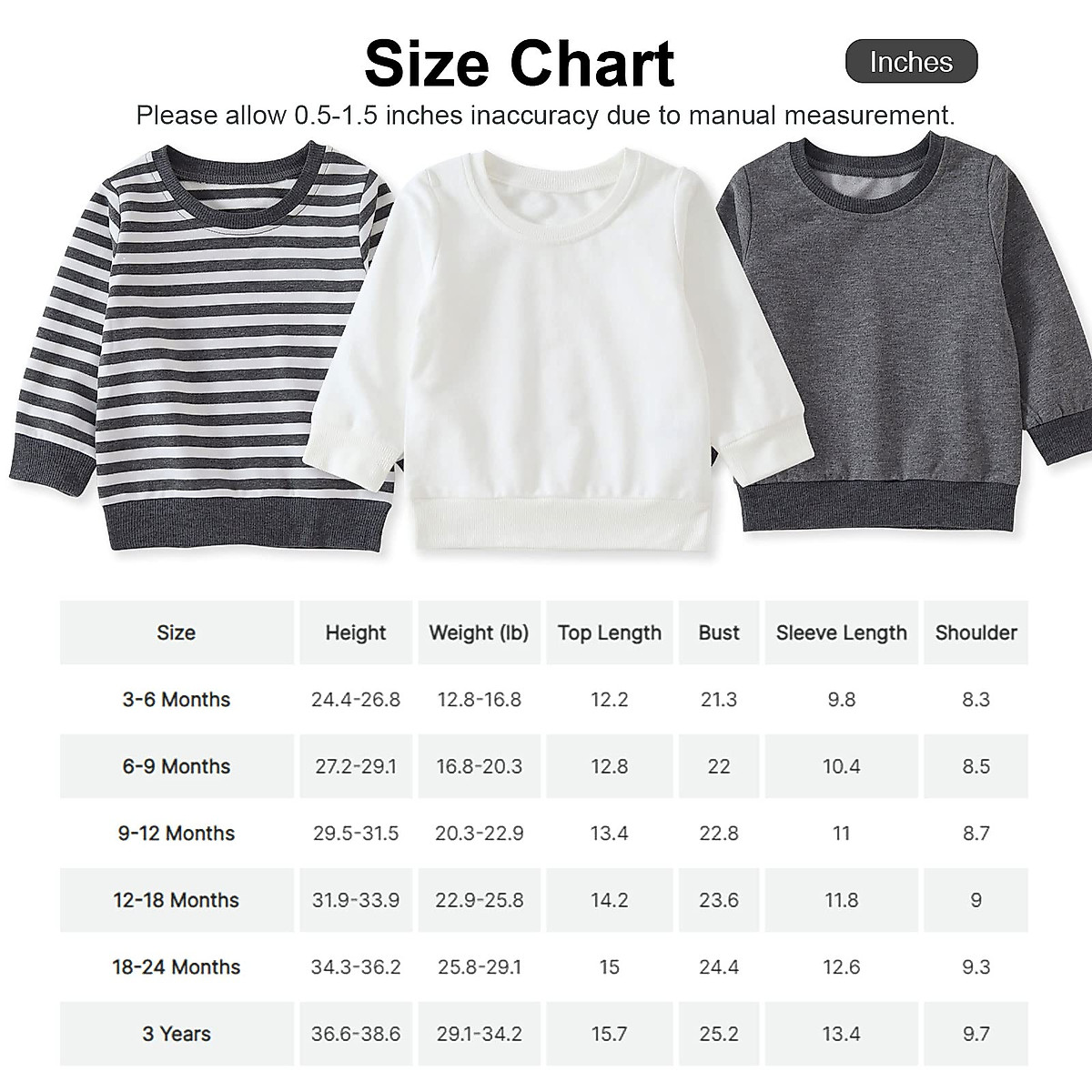 PATPAT Baby Boy Essentials Long Sleeve White Shirt Boys Pink Shirt Baby Boy'S Clothing Toddler Boy Sweatshirt Boys Long Sleeve Shirts Size 14-16 Crewneck Sweatshirts Beige 12-18 Months