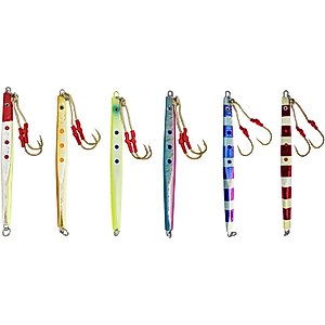 Speed Jigging Jigs 10oz 300g 6 Pieces with Lure Bag