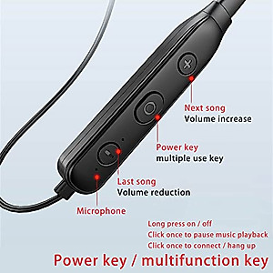 ZZKHGo Halter Neck Wireless Bluetooth Headphones - Multi-Function Sports Earbuds in-Ear 5.0 Unisex IPX5 Earphone for Sports Gifts