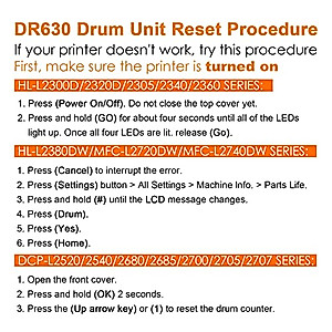 Compatible Drum Unit Replacement for Brother DR-630 DR630 DR660 DR 660 with Long Life OPC (1 Pack Drum Unit ONLY, NOT Toner)