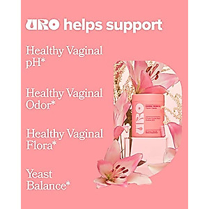 URO Vaginal Probiotics for Women pH Balance with Prebiotics & Lactobacillus Probiotic Blend - Women's Vaginal Health Supplement - Promotes Healthy Vaginal Odor & Vaginal Flora, 60 Count (Pack of 1)