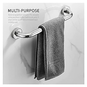 Grab Bar Bathroom Stainless Steel Bath Grab Rail Shower Safety Handrail Anti Slip Rubber Grip Balance Bar Handle for Elderly Disabled Children Kitchen Toilet (Size : 19.7Inch)