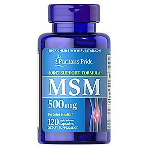Puritan's Pride MSM 500 mg-120 Capsules
