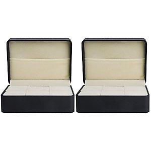 Abaodam 2pcs Tie bar case Tie clip storage case man trolley case jewelry box