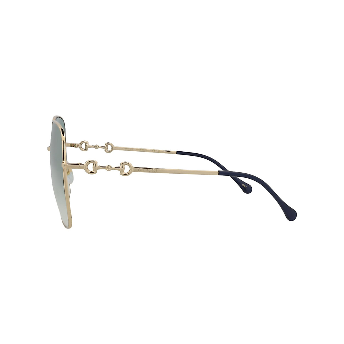 Gucci Square-Frame Metal Sunglasses