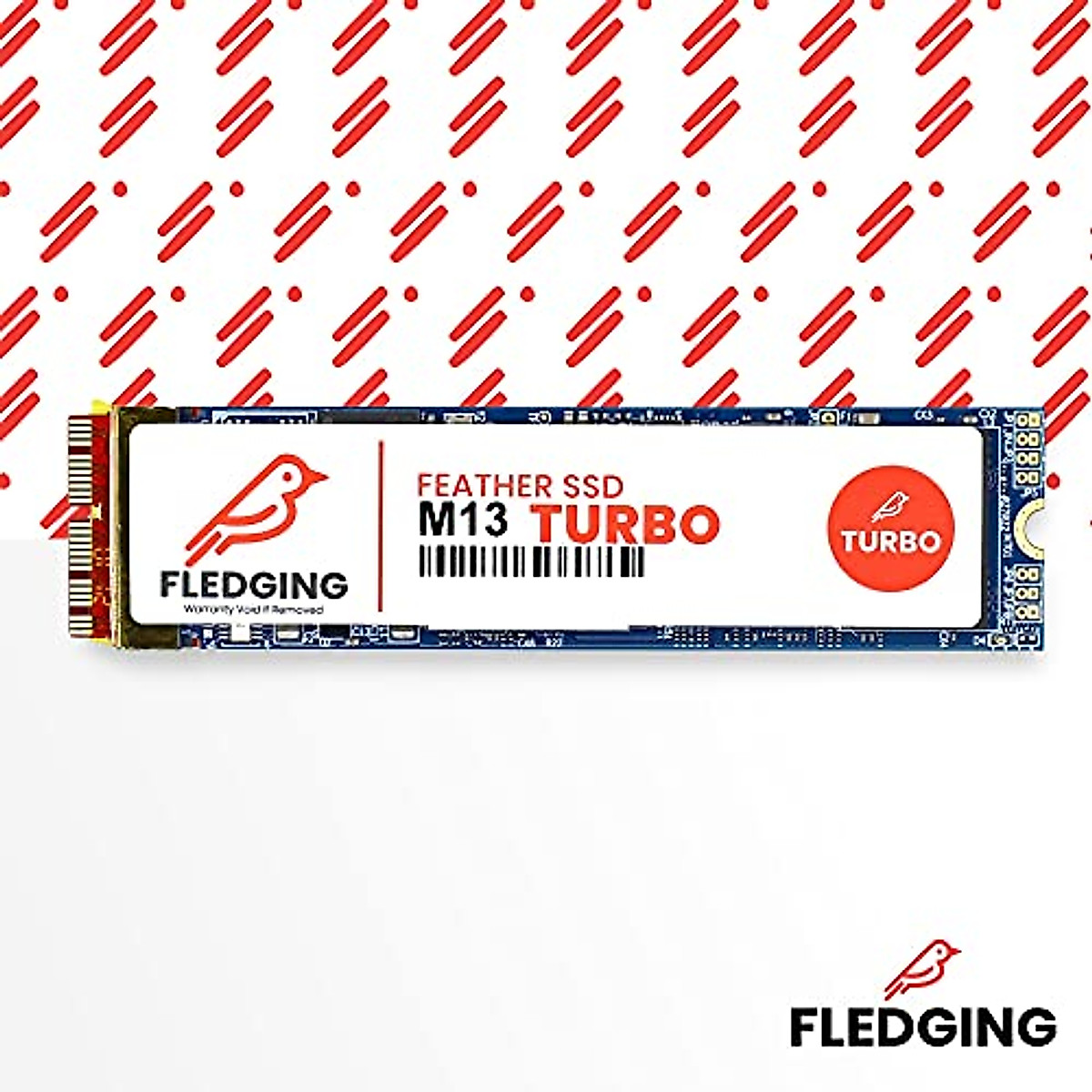 Fledging 2TB Turbo Feather M13 PCIe NVMe Gen 3.0x4 SSD Upgrade –DIY kit & OS Included– Compatible with Apple MacBook Air (2013-2015) & Pro (2013-2016), Mac Mini (2013) & Pro (2014), iMac (2013-2019)