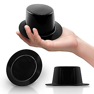Windy City Novelties 12 Pack Black Mini Top Hats