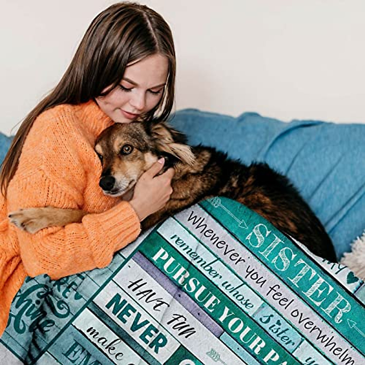 Sisters Gifts from Sister - Sister Mothers Day Birthday Gifts from Sister Brother - Sister Gifts Throw Blanket 60 x 50 inch - Best Birthday Gifts for Sister - Gifts for Sister Who Has Everything