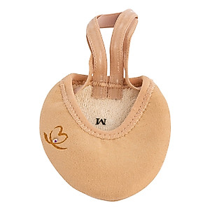 Brilliant Half Toe Shoes for Rhythmic Gymnastics, Ballet, & Dance - Hand Made in Belarus (Medium) Beige