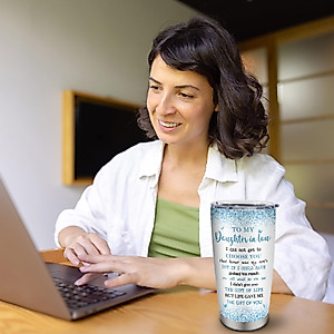 Vutieso Daughter In Law Gifts, Gifts For Daughter In Law Tumbler 20oz, Daughter In Law Gifts From Mother In Law, Daughter In Law Birthday Gifts, Future Daughter In Law Gifts, Daughter-in-law Gifts