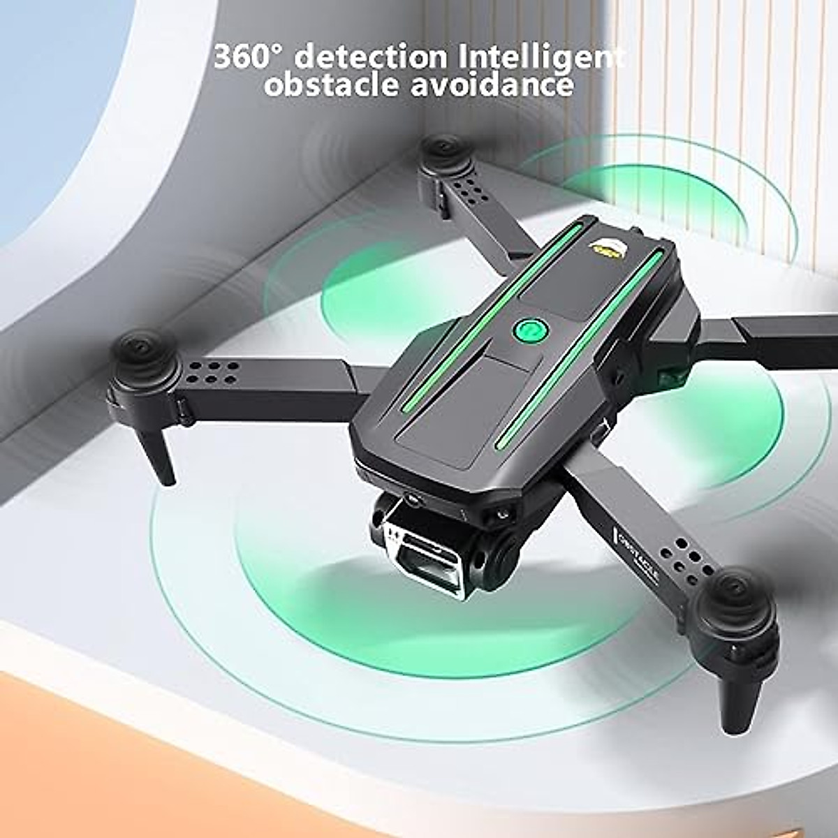 RKSTD RC Drone With HD Camera For Adults And Kids - Foldable FPV Remote RC Drone, Altitude Fixed, One Button Start/Land, 3D Flip, Obstacle Avoidance Function, Holiday Gift