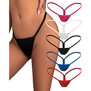Justgoo Womens Sexy G-String Micro Back Thongs Panties Underwear Low Rise T-Back Underpants