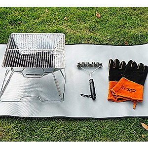 Fire Pit Mat for Deck Fireproof, Outdoor Wood Stove Hearth Pads, Camping BBQ Mat with Fire Retardant Material to Protect Your Deck Patio Lawn Campsite from Fire Burn