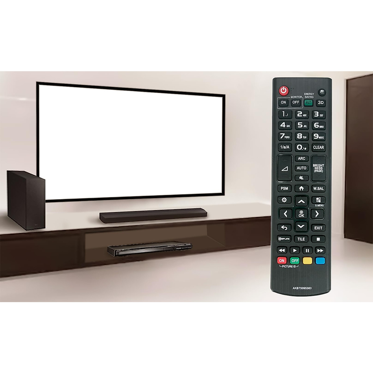 AKB75095363 sub AKB73975763 Replace Remote Control fit for LG TV Digital Signage Display 32SM5D 32SM5KC 42LS73C 42LS75A 42LS75C 43SM3B 43SM3C 47LV35A 49LS73C 49LS75A 49LS75C 55LS73C 55LS75A 55LS75C