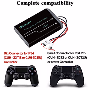 Hisewen 2 Pack 2000mAh PS4 PS4Pro Controller Battery Replacement for Sony Playstation 4 Dualshock 4 V1 V2 Controller CUH-ZCT2 CUH-ZCT2E CUH-ZCT1E CUH-ZCT1U