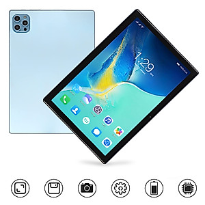 Yoidesu 10.1 Inch Tablet with Bluetooth Keyboard and Case, 5G WiFi Dual SIM Phone Call Tablet, 8GB RAM 256GB ROM, FHD Touch Screen, Octa Core CPU Gaming Tablet (US Plug)
