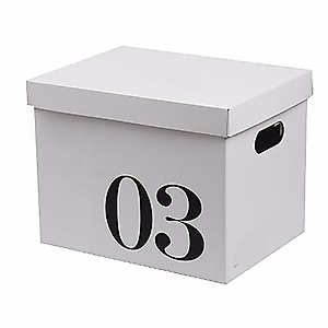 Airshi Cardboard Storage Box Portable Storage Box MultiPurpose Dust Proof Large Capacity Simple For Bedroom For Dorm (No.3 Box)