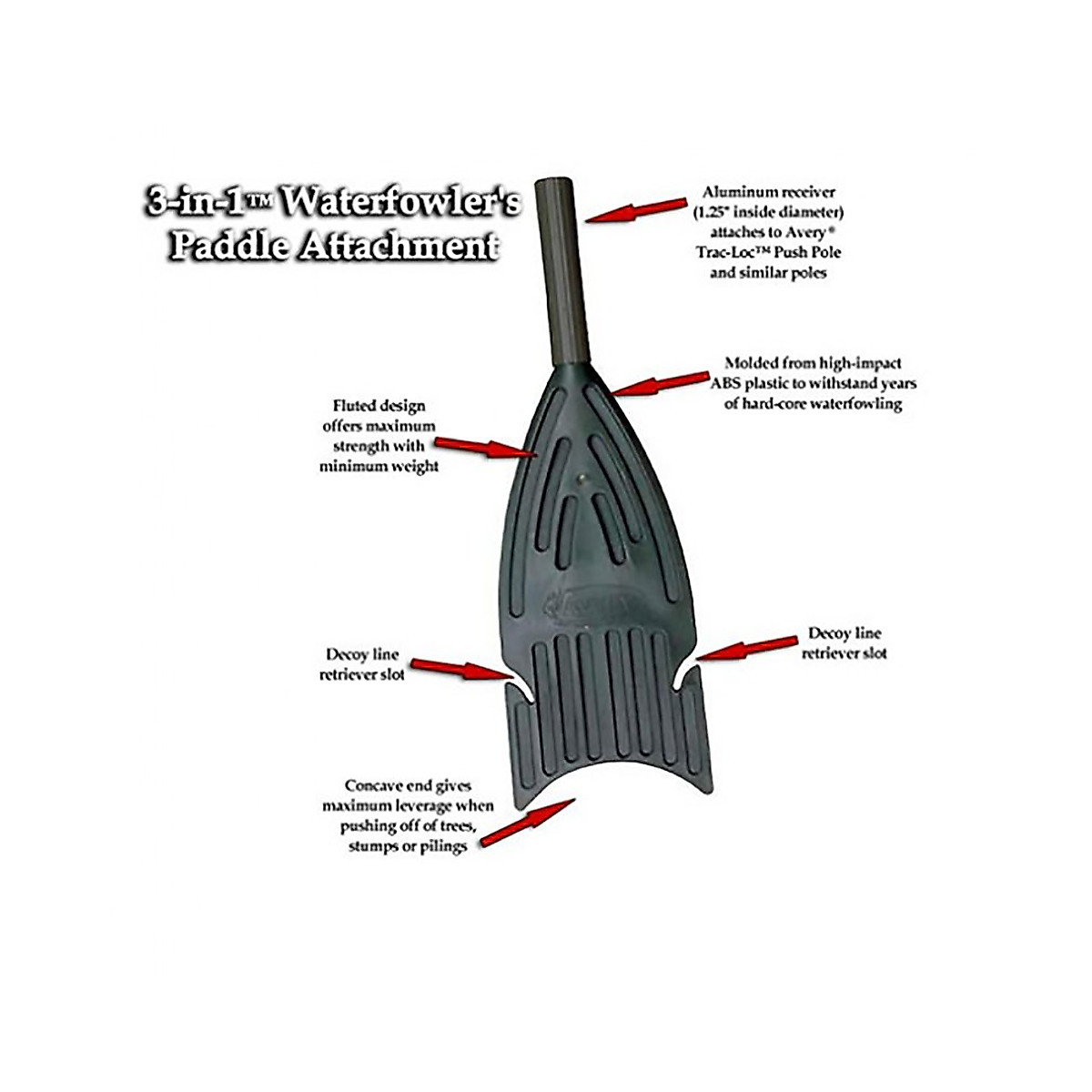 Avery Outdoors Inc 90003 3in1 Waterfowler's Paddle Attachment