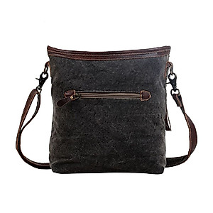 Myra Bag Adaptable Shoulder Bag UpcycledCotton & Cowhide LeatherS-2864