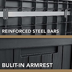 Devoko 120 Gallon Resin Deck Box Waterproof Indoor Outdoor Storage Box Lockable Large Storage Container for Patio Furniture Cushions, Pool Toys and Garden Tools