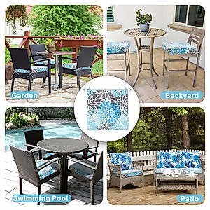 JMGBird Outdoor Patio Cushion Covers Set of 4 Chair Seat Washable Covers Water Resistant Slip Replacement Furniture Cushion Pillow Seat Cover for Couch Garden Sofa Indoor with Zipper 24x24x4