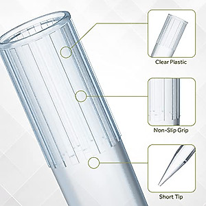 10mL Pipette Tips 100 pcs, 10ml Universal Plastic Pipette Tips, Clear, Non-pyrogenic, DNAse/RNAse Free, Autoclavable,Lab Pipette Tips Small Mouth