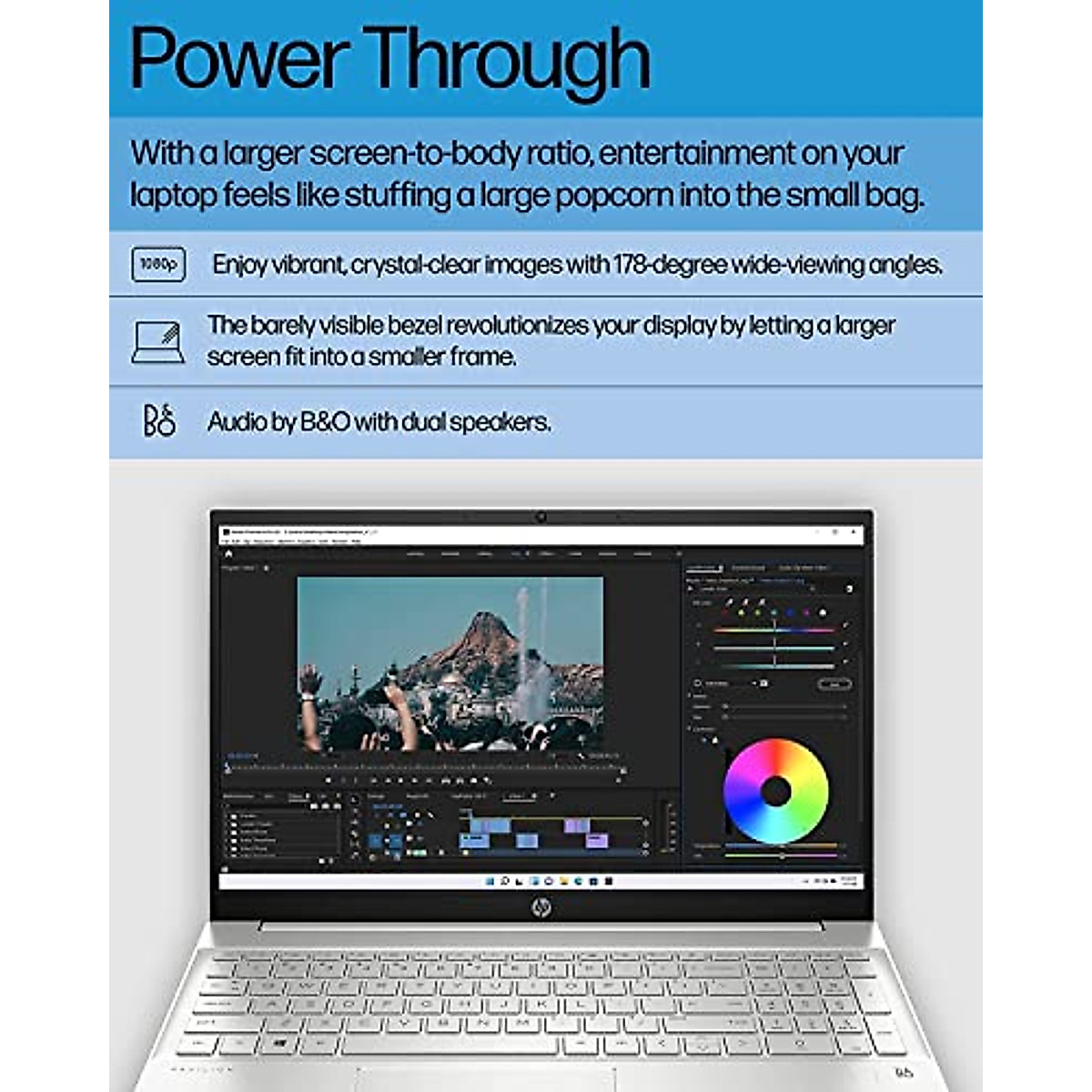 HP Pavilion 15.6" Touchscreen Laptop - 10-core 12th Gen Intel Core i5-1235U - 1080p - Windows 11 - Intel® Iris® Xe Graphics - w/HDMI Cable (12GB RAM | 512GB PCIe SSD)
