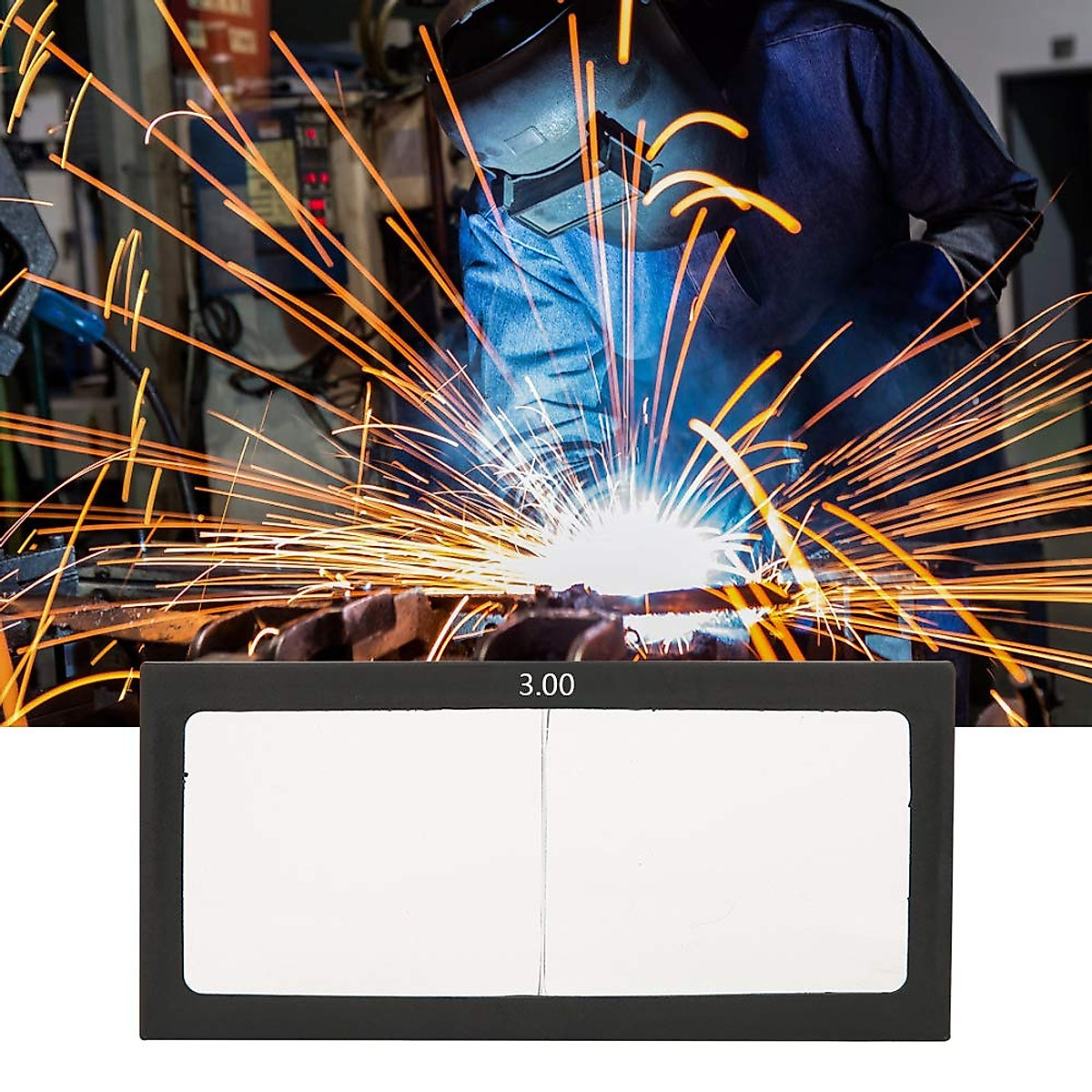 Welding Glass Magnifier Lens,1.0/1.5/2.0/2.5/3.0 Diopter Welding Protective Lens Transparent Protective Lens Welder Accessories for Eye Protecting Welding Helmet(3.0)