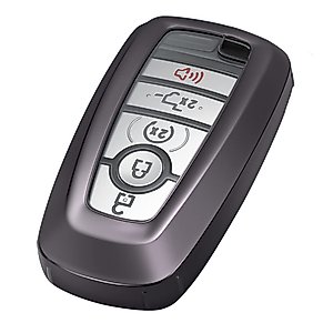 Lcyam Key Fob Cover Case Compatible with Ford 2022 2023 2024 F150 Maverick Tremor F250 Mustang EcoBoost GT Mach-e Explorer ST Bronco Escape EcoSport Lincoln Nautilus Car Key, Black