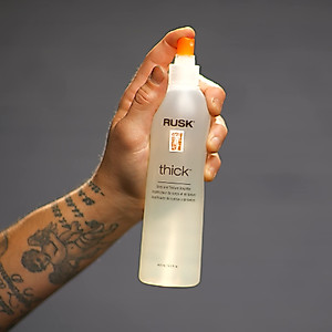 RUSK Designer Collection Thick Body and Texture Amplifier, 13.5 Oz, Gives Incredible Body, Creates Texture and Volume, Anyone with Fine, Limp, Lazy Hair